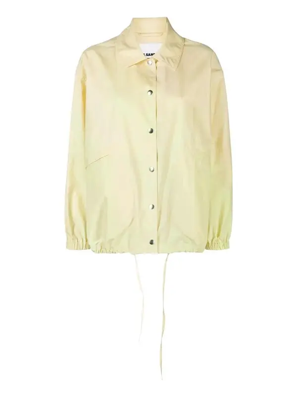 JIL SANDER Logo Print Shirt Jacket - Yellow
