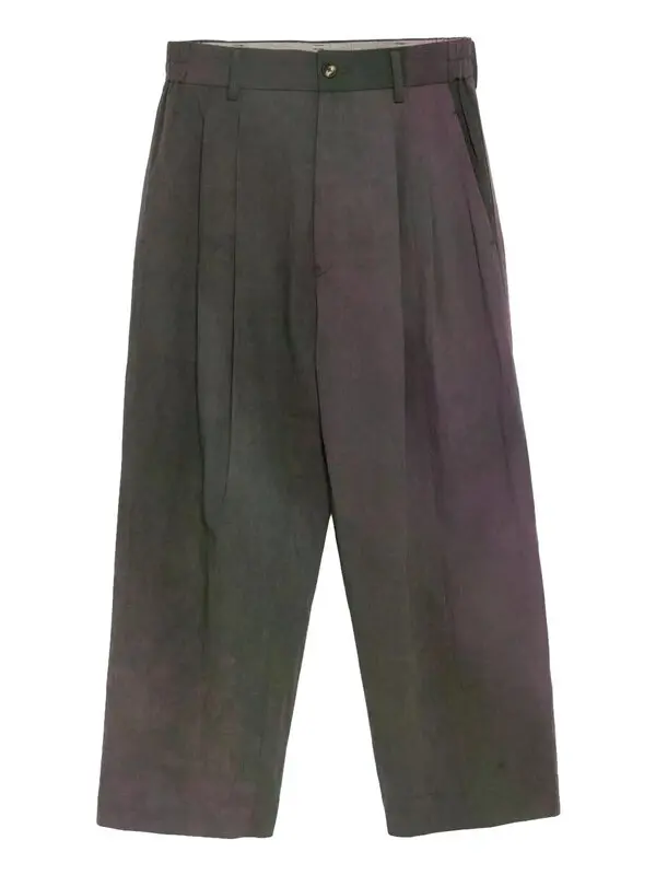 ZIGGY CHEN Collaged Wide Leg Trousers - Purple