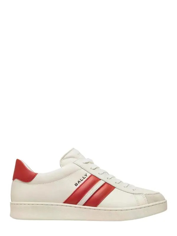 Bally Striped Leather Lace-up Sneakers - Neutrals