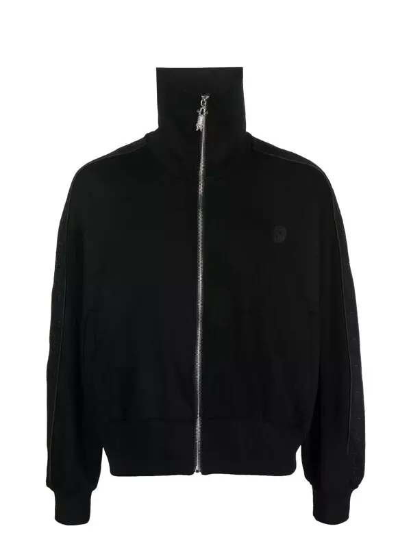 YOUTHS IN BALACLAVA Logo-embroidered Zip-up Sweatshirt - Black