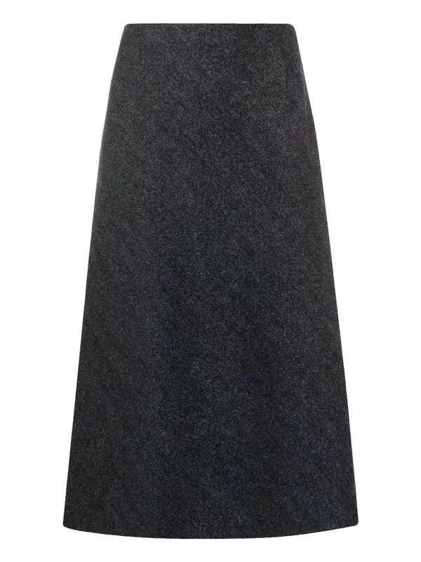 MAISON MARGIELA A-line Herringbone Skirt - Grey