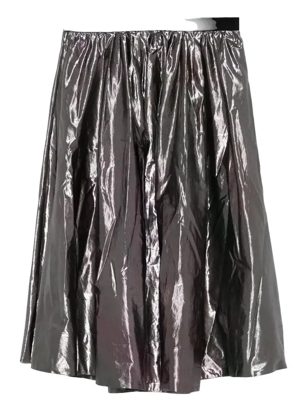 FORTE_FORTE Metallic Midi Skirt - Grey