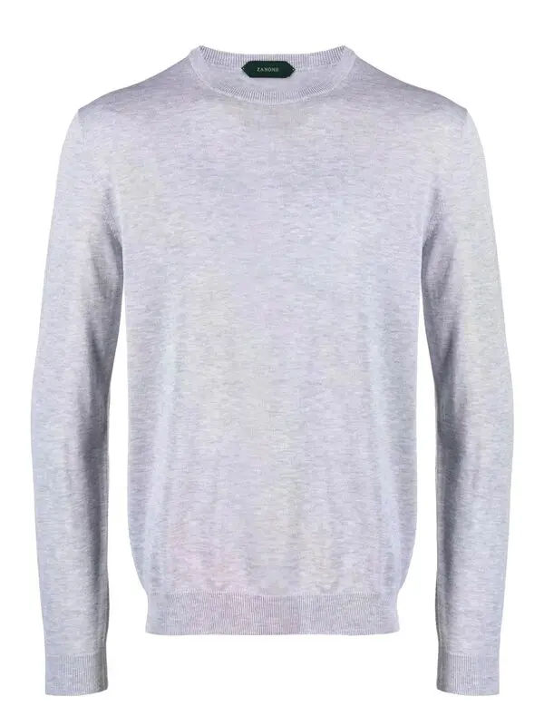ZANONE Crew-neck Knitted Jumper - Grey