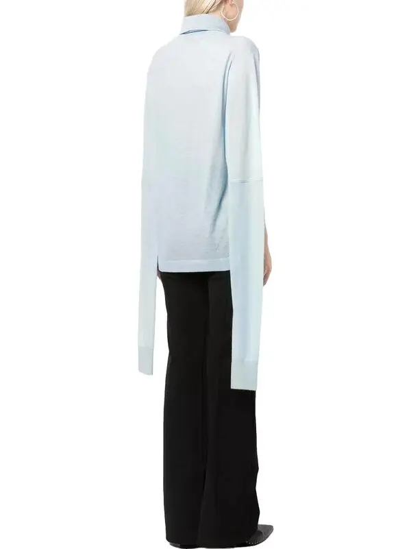 Helmut Lang Cut-out Detail Cashmere Jumper - Blue