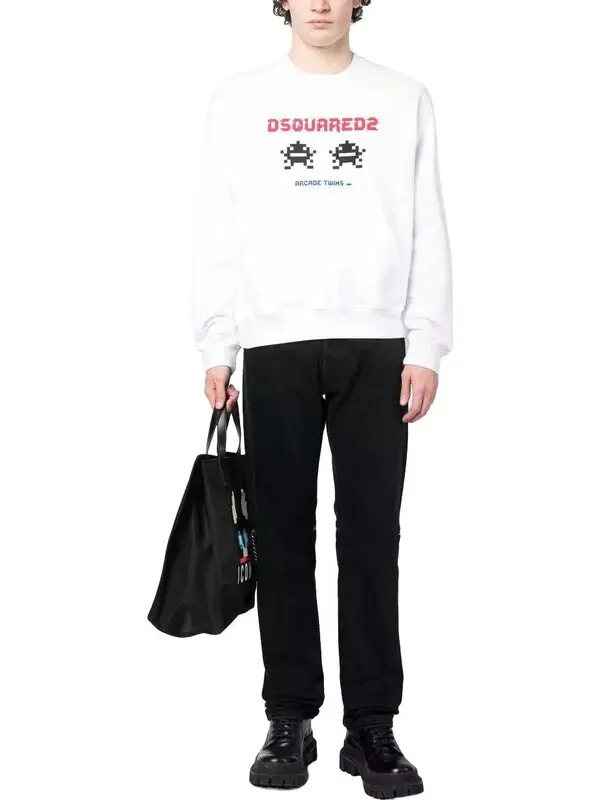 Dsquared2 Arcade Twins-print Sweatshirt - White