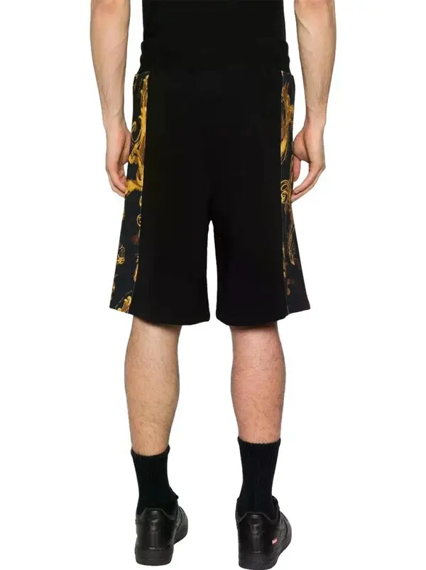 Versace Watercolour Couture-print Track Shorts - Black