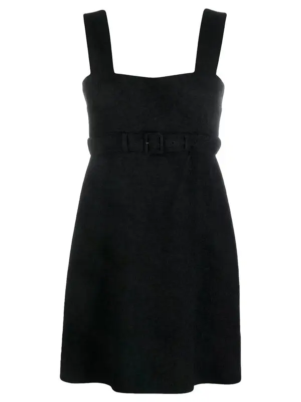 PATOU Corsage Belted Mini Dress - Black