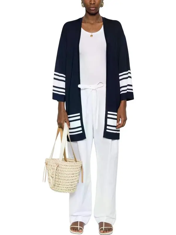 Ralph Lauren Striped Cardigan - Blue