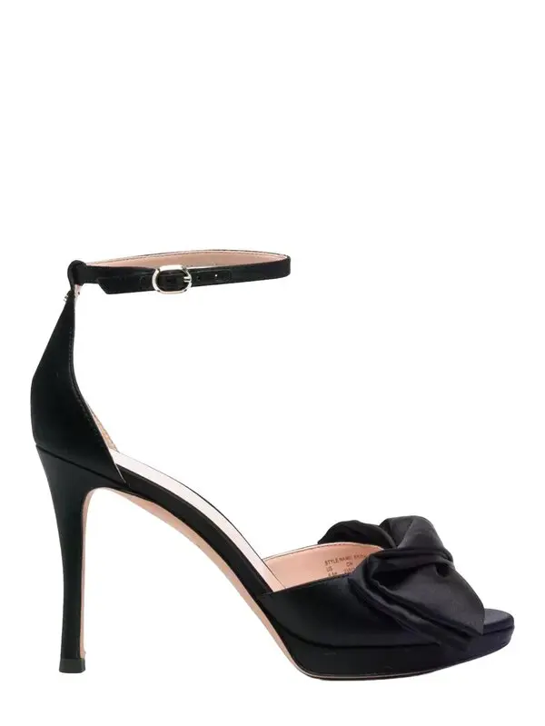 Kate Spade New York 100mm Bow-detail Satin Sandals - Black