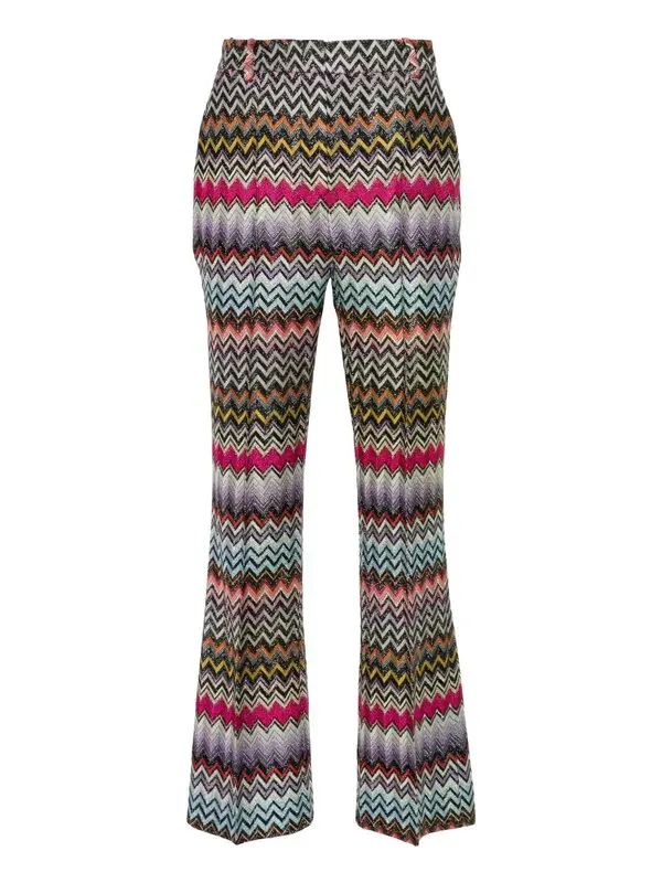 Missoni Capri Bootcut Tailored Trousers - Pink