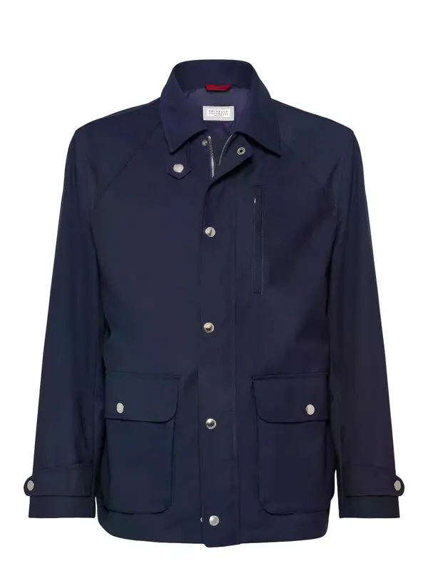 Brunello Cucinelli Raglan-sleeve Field Jacket - Blue