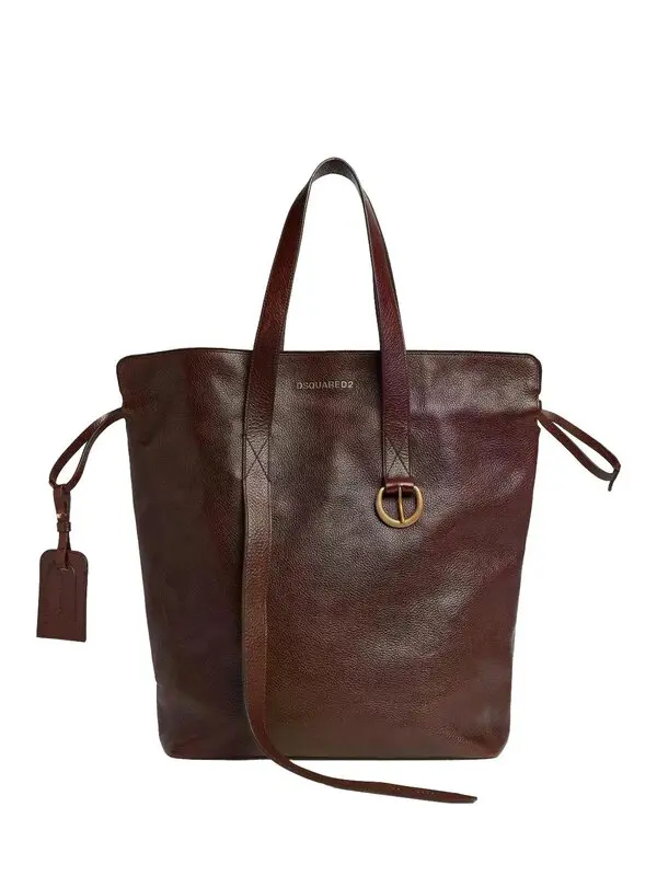 Dsquared2 Leather Tote Bag - Brown