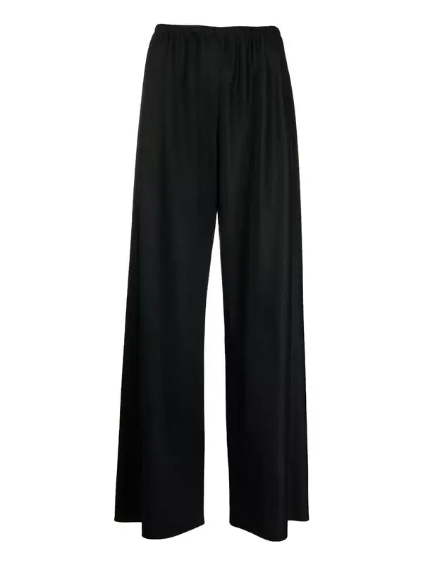 THE ROW High-waisted Wide-leg Trousers - Black