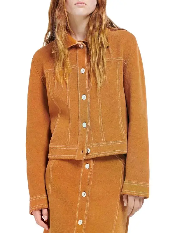 BARRIE Button-up Jacket - Brown