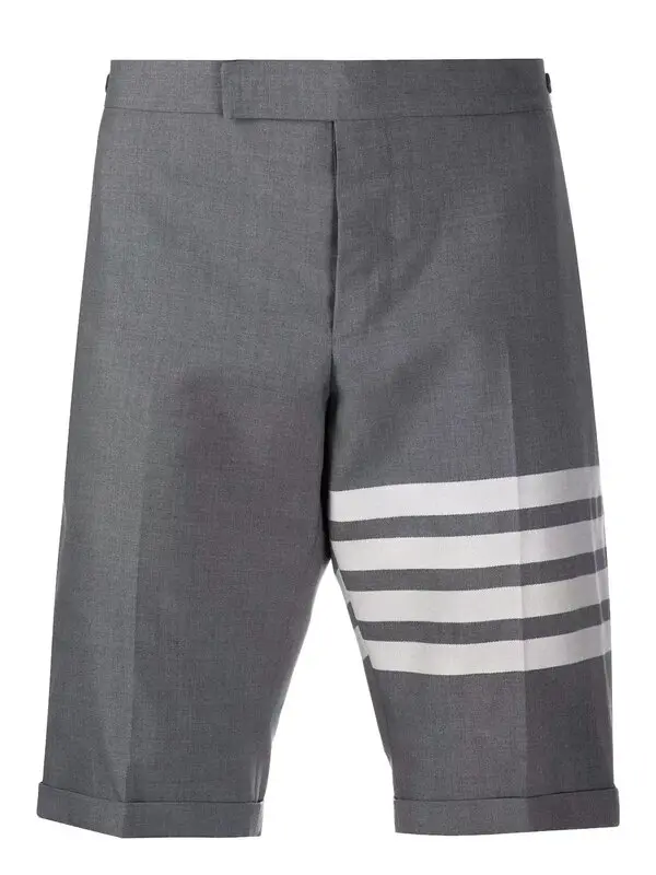 Thom Browne Plain Weave 4-bar Low Rise Shorts - Grey