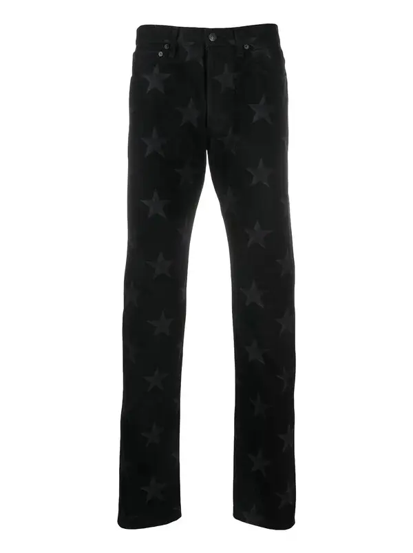 TAKAHIROMIYASHITA THESOLOIST. Star Printed Cotton Trousers - Black