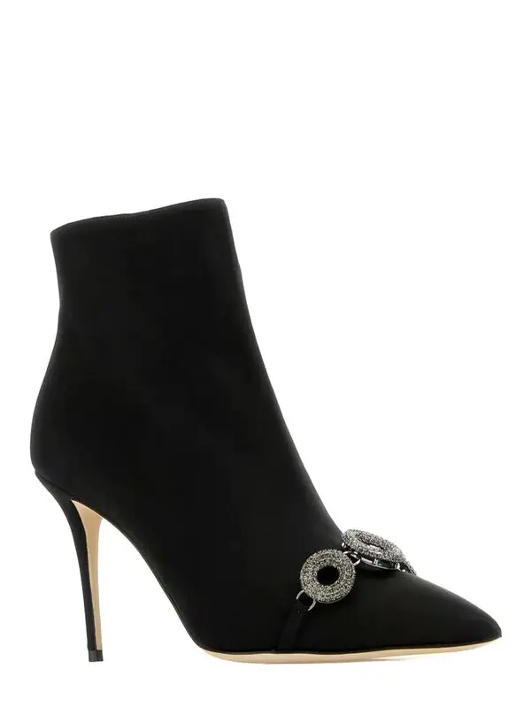 Manolo Blahnik Leather Ankle Boots - Black