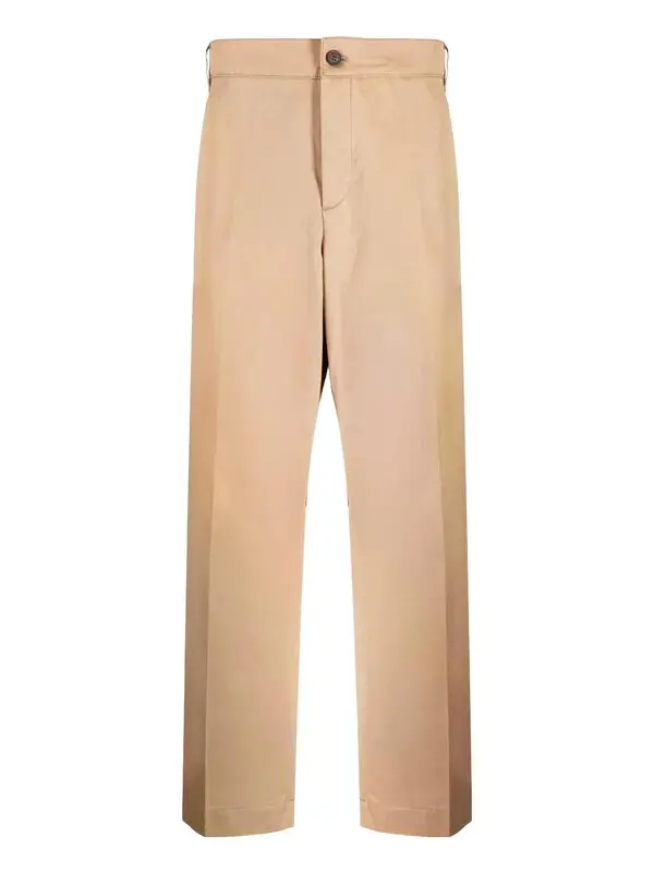 Maison Kitsuné Straight-leg Tailored Trousers - Brown