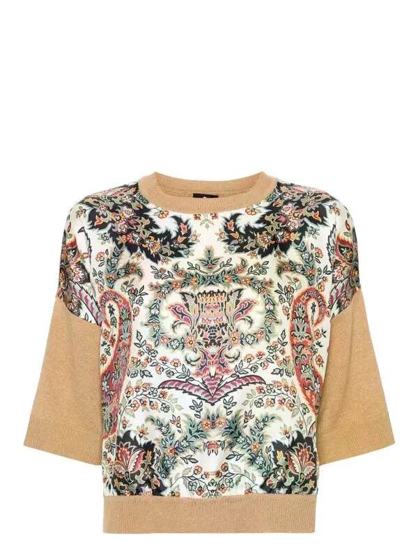 Etro Floral-print Jumper - Neutrals