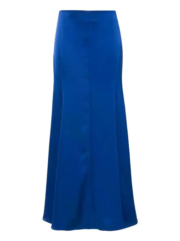 Philosophy Di Lorenzo Serafini Satin Maxi Flared Skirt - Blue