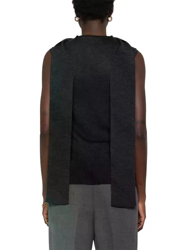 TOTEME Scarf-detailing Sleeveless Top - Grey