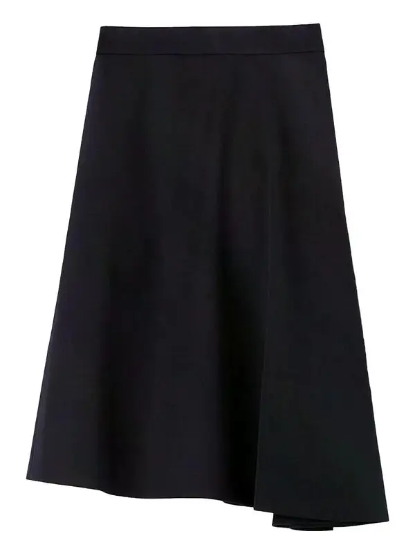 JIL SANDER Asymmetrical Midi Skirt - Blue
