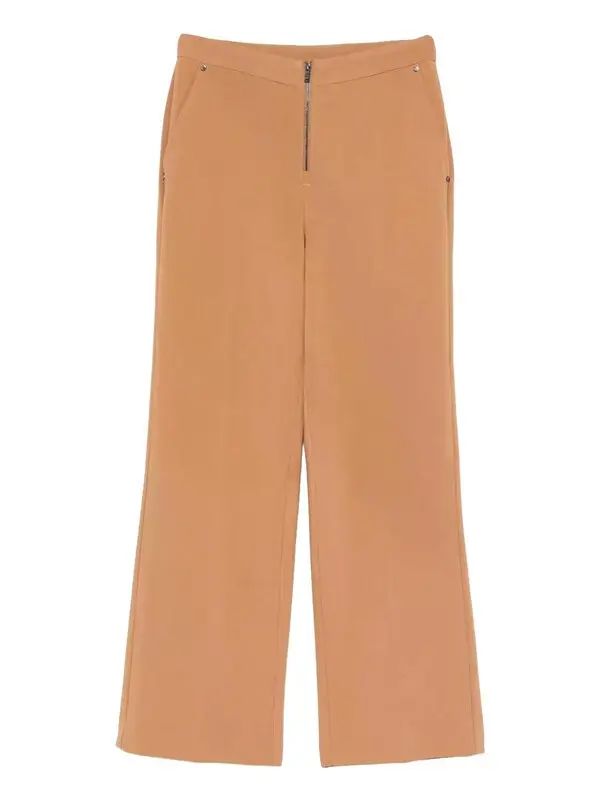 Dkny Wide Leg Trousers - Brown