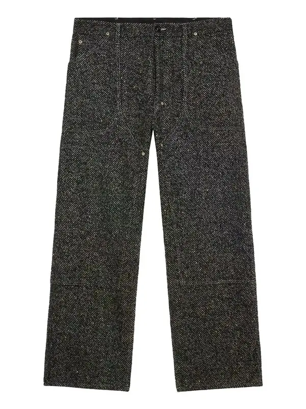 4SDESIGNS Herringbone Trousers - Grey