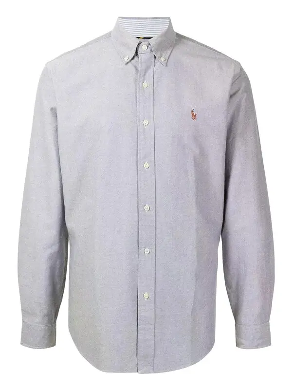 Polo Ralph Lauren Embroidered-motif Long-sleeve Shirt - Grey