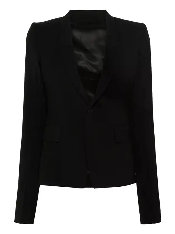 Rick Owens Wool Single-breasted Blazer - Black