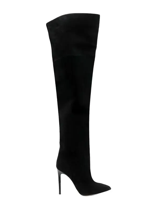 Paris Texas Over-the-knee Suede Boots - Black