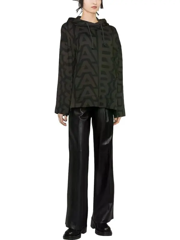 Marc Jacobs Monogram Oversized Drawstring Hoodie - Brown