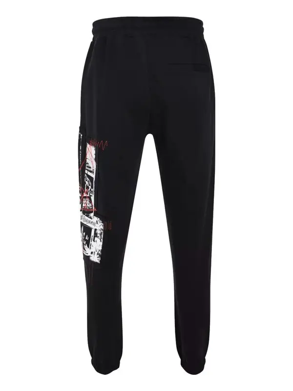LES BENJAMINS Graphic-print Track Pants - Black