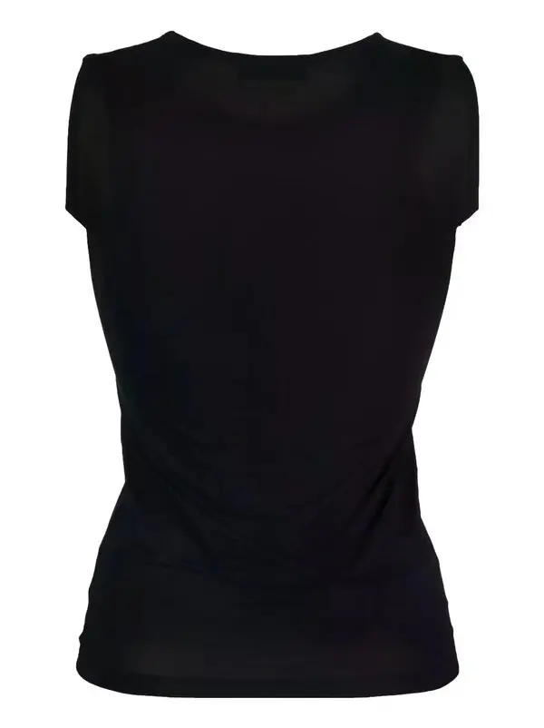 JIL SANDER Sleeveless Stretch Tank Top - Black