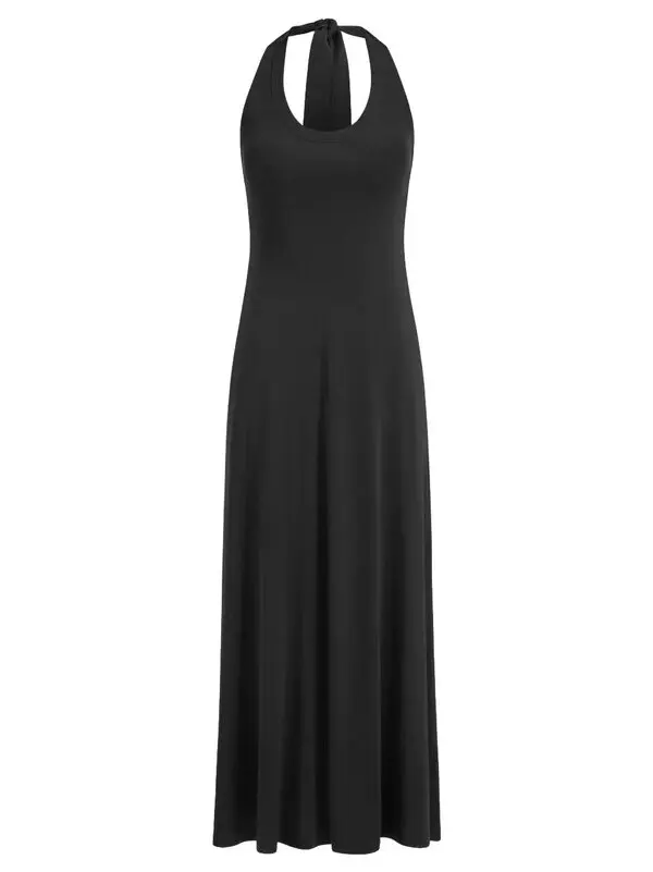 16Arlington Carlina Halterneck Maxi Dress - Black