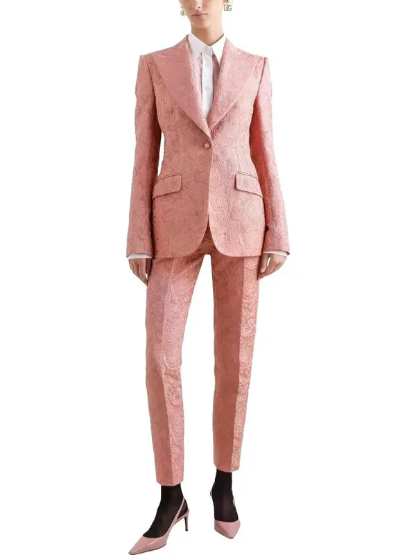 Dolce & Gabbana Dna Brocade Trousers - Pink