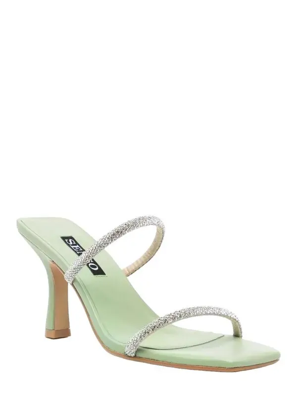 Senso Umber I 90mm Leather Sandals - Silver