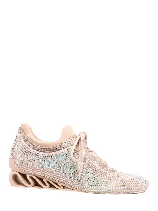 LE SILLA Reiko Wave Crystal-embellished Sneakers - Pink