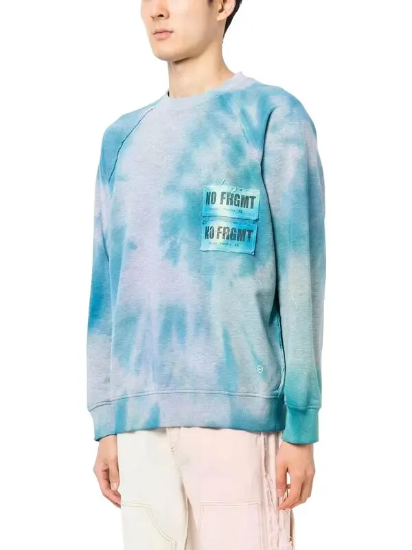STAIN SHADE X Hiroshi Fujiwara Tie-dye Effect Sweatshirt - Blue