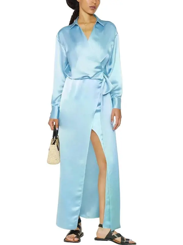 BLANCA VITA Acena Wrap Dress - Blue