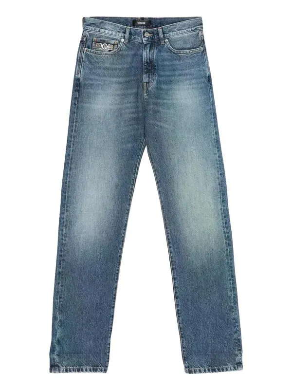 Versace Barocco-detail Jeans - Blue