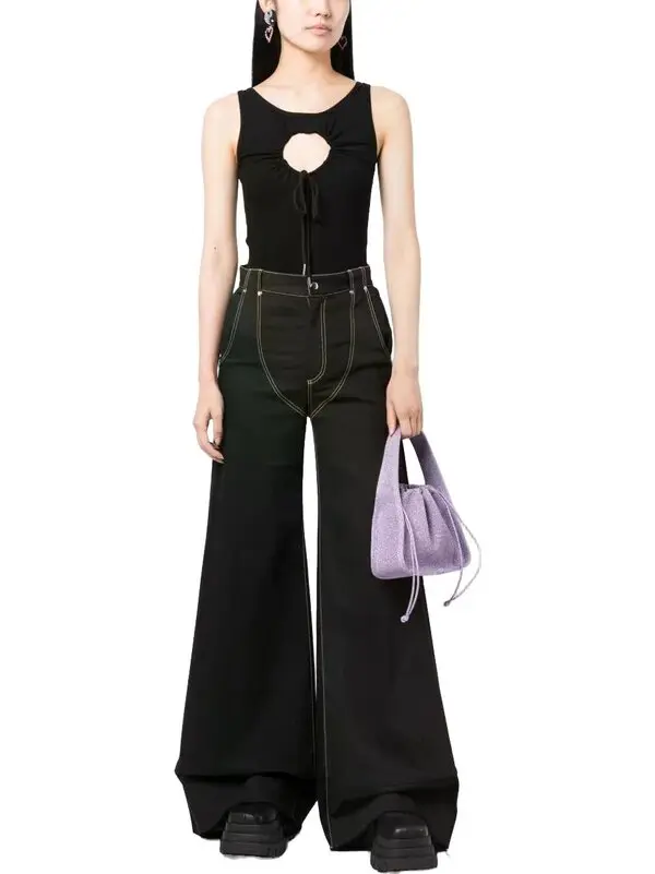 Natasha Zinko Sleeveless Cut-out Tank Top - Black