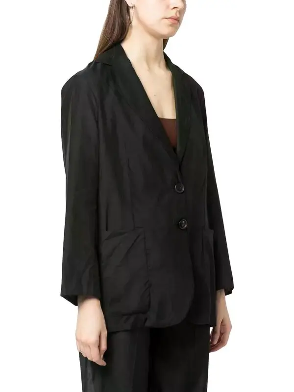 Erika Cavallini Oversized Single-breasted Blazer - Black