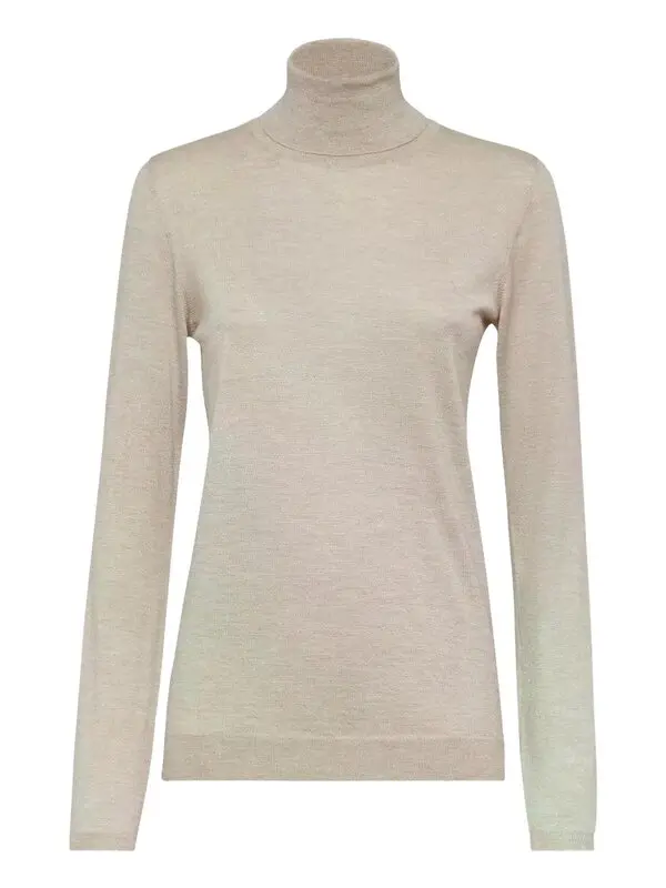 Brunello Cucinelli Roll Neck Knit Jumper - Neutrals