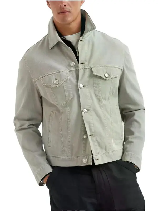 Brunello Cucinelli Shirt Denim Jacket - Grey