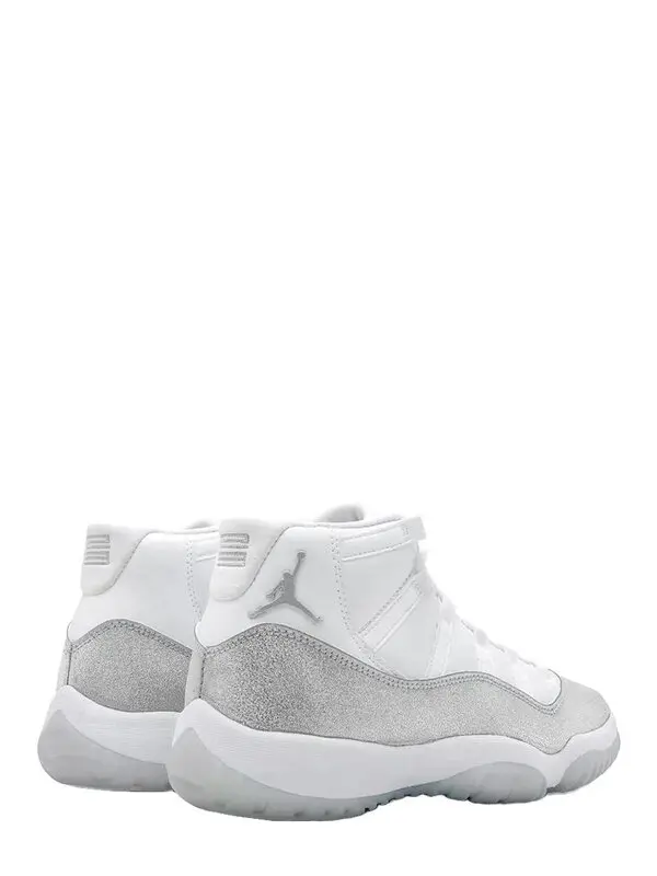 JORDAN 11 Retro "metallic Silver" High Top Sneakers - White