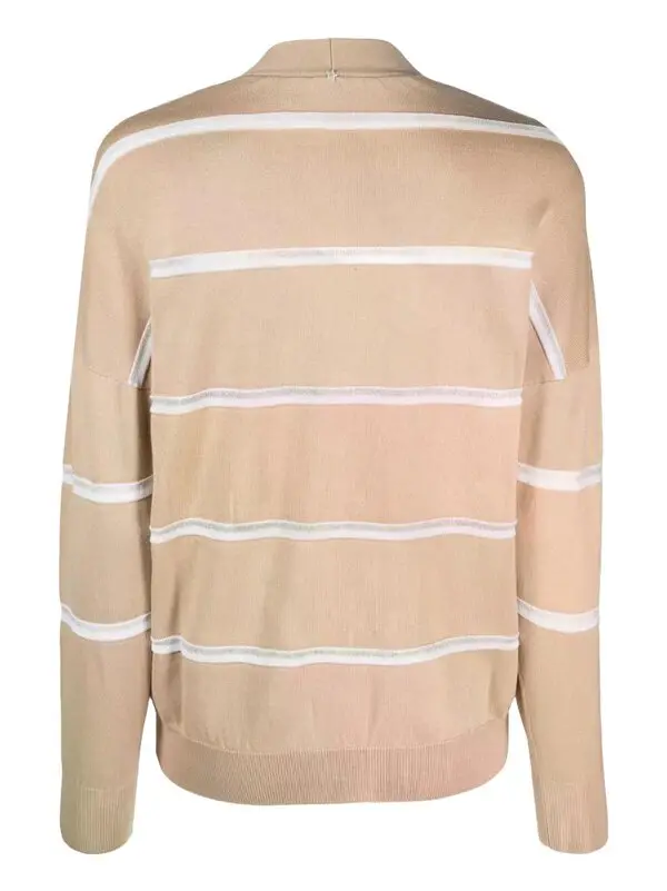 Lorena Antoniazzi Striped Knitted Cardigan - Neutrals