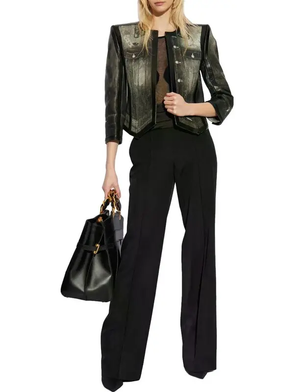 Balmain Virgin-wool Trousers - Black