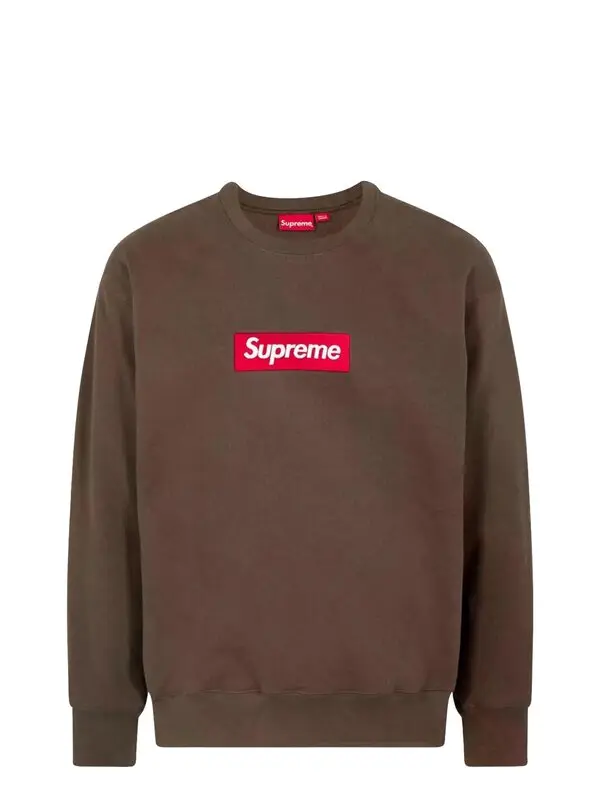 Supreme Box Logo Crewneck Sweatshirt - Brown
