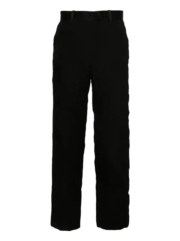 Undercover Mid-rise Crinkled Straight-leg Trousers - Black